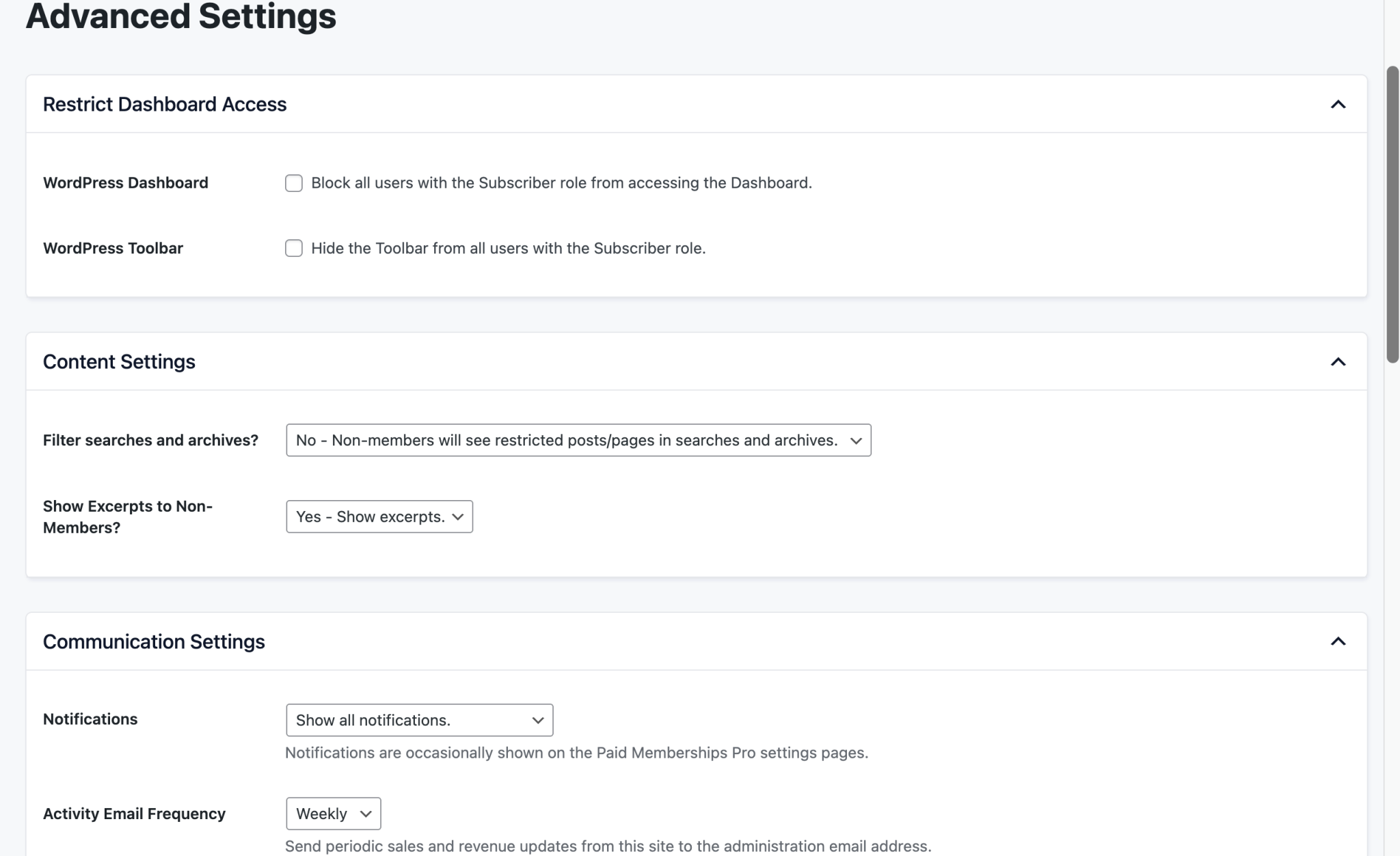 Screenshots of Plugin Admin Pages, Settings, and Reports