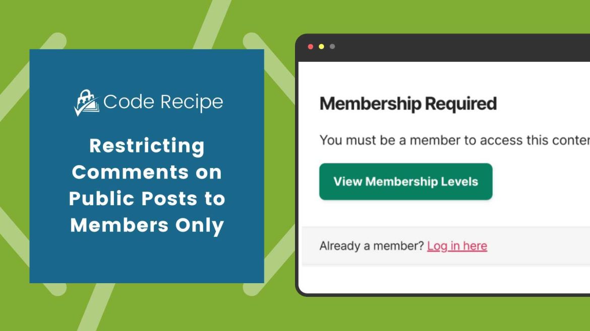 Code Recipe Posts for Extending Your Membership Site