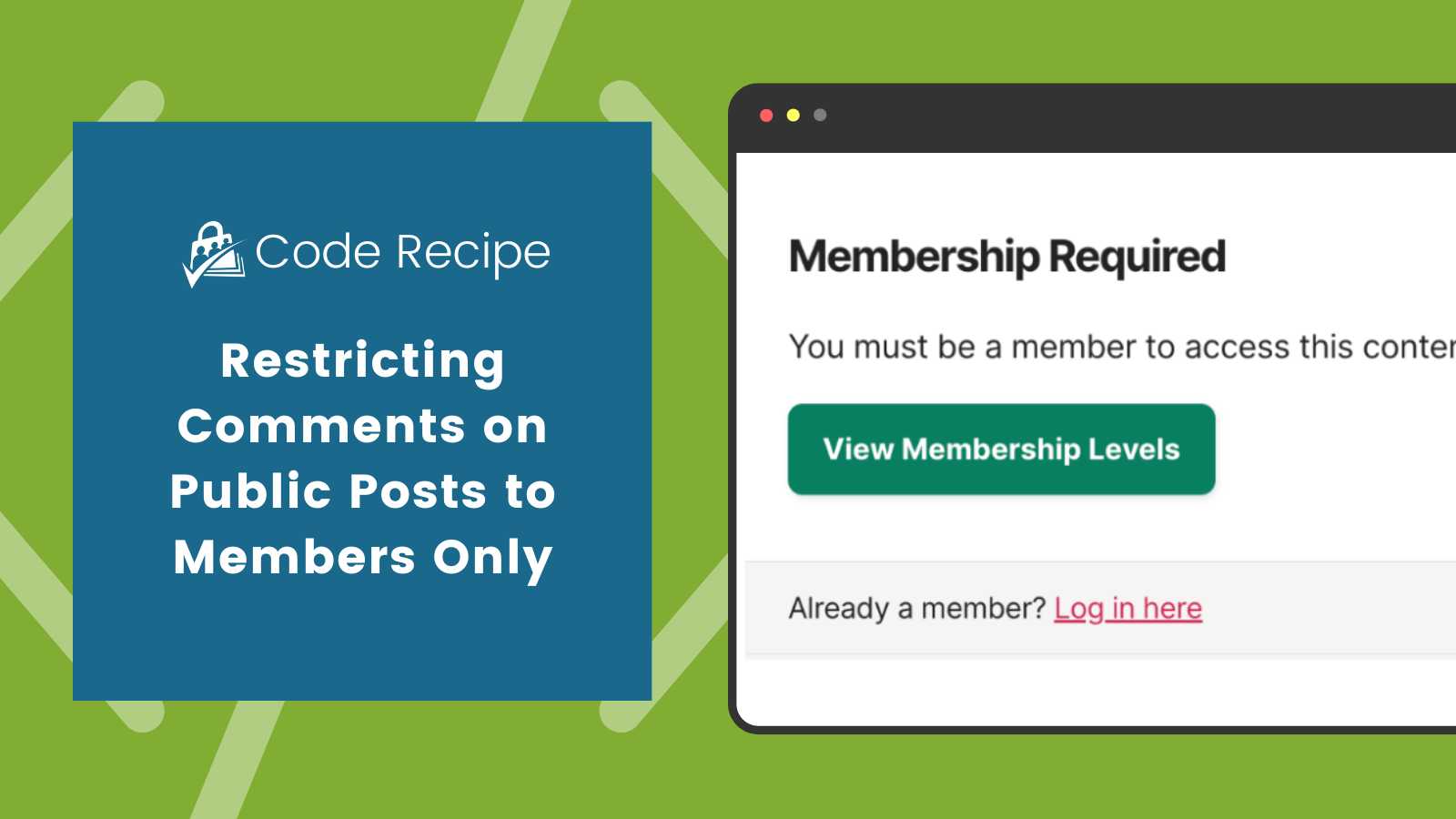 Restricting Comments on Public Posts to Members Only