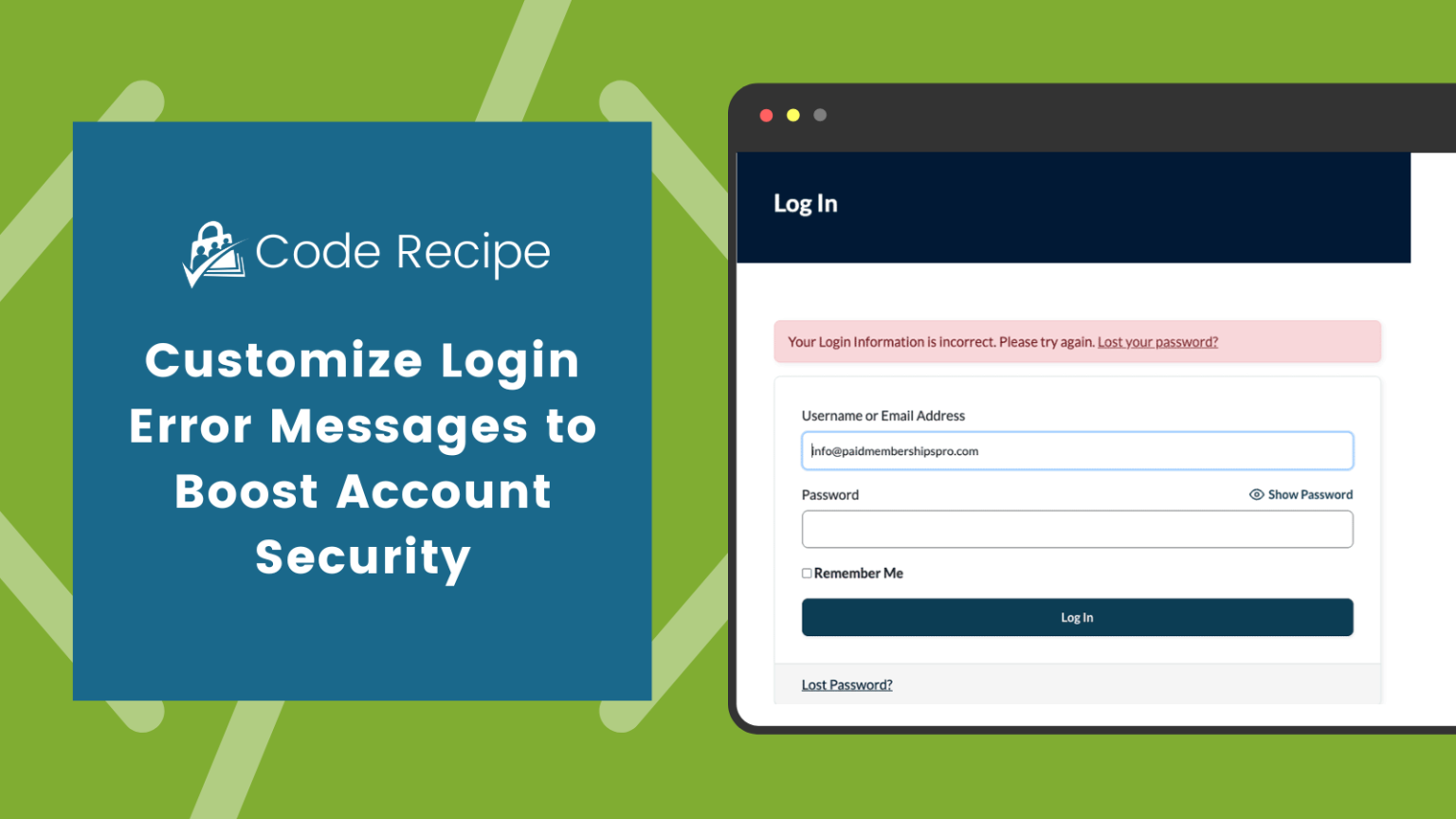 Customize Login Error Messages for Better Site Security