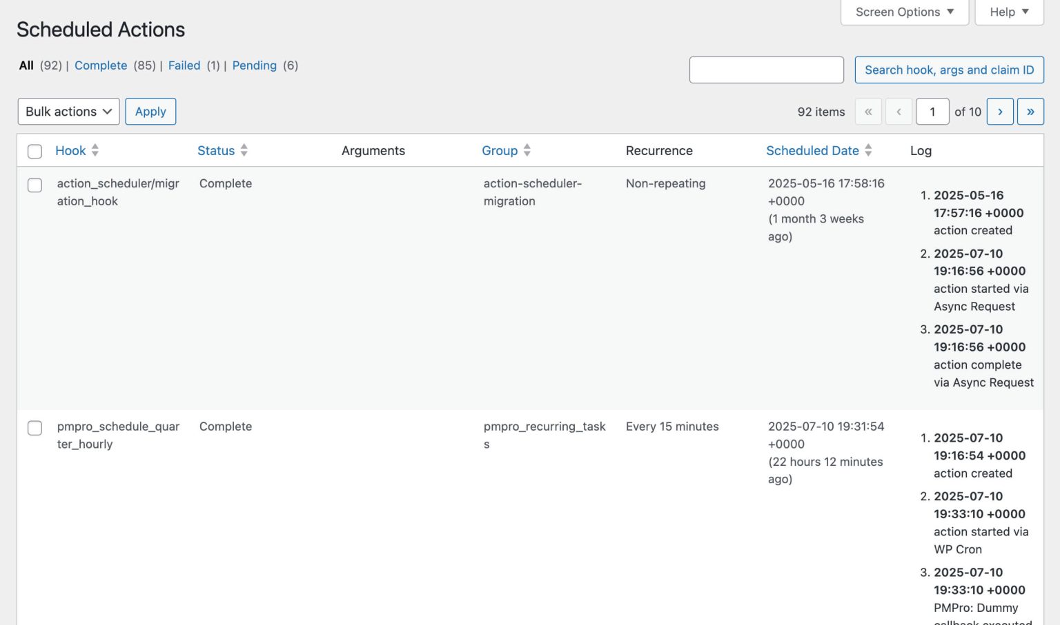 Paid Memberships Pro Action Scheduler