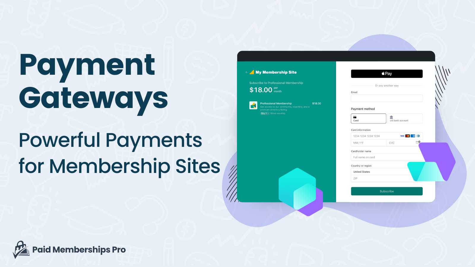 Payment Gateways included in the core PMPro plugin